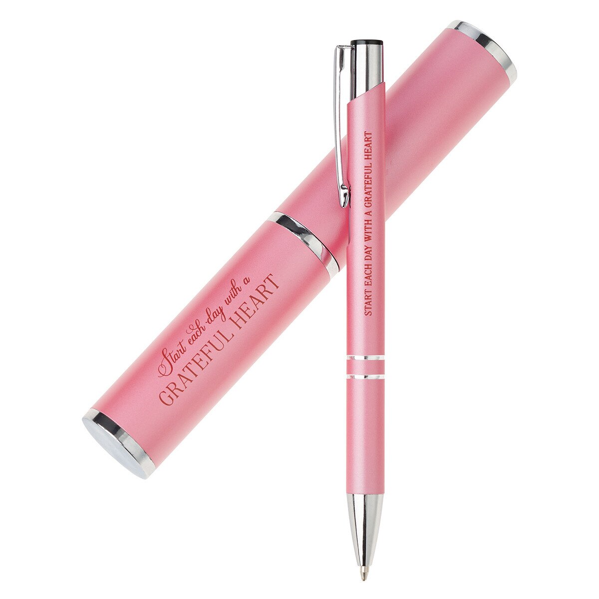 Pink Grateful Heart Stylish Pen and Case Gift Set – HarvestGiftShop.com